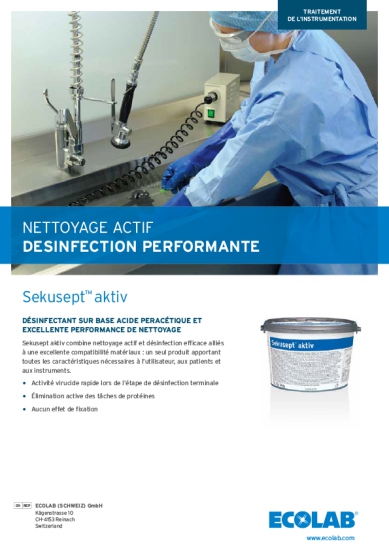 ECOLAB Healthcare - Téléchargement - Fiches produits - Traitement d ...